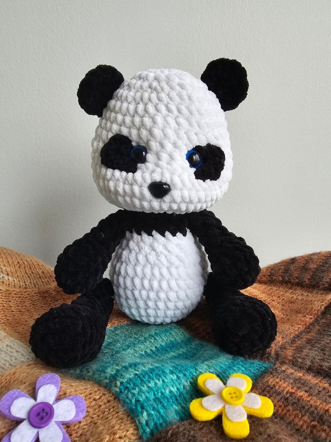 Crochet Push Panda, Crochet Stuffed Animals, Handmade - Etsy