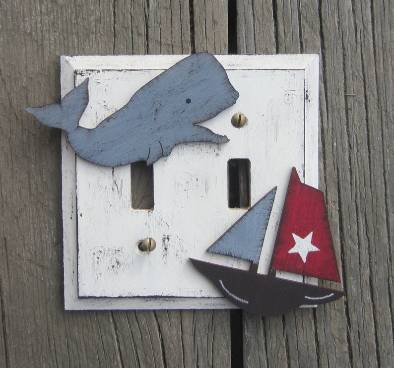 NAUTICAL Lighthouse/ocean/rustic Beach Decor - Switch Plate Cover ...