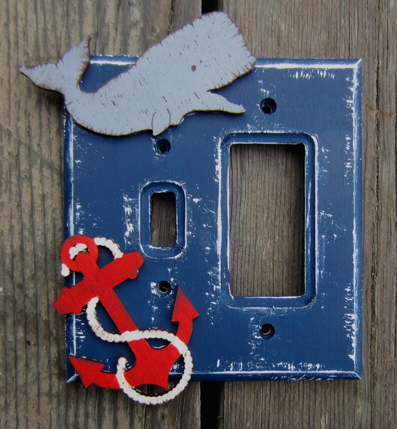 NAUTICAL Lighthouse/ocean/rustic Beach Decor - Switch Plate Cover ...