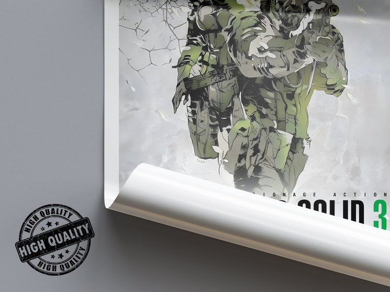 Metal Gear Solid 3: Snake Eater Poster Metal Gear Solid Print Gaming ...