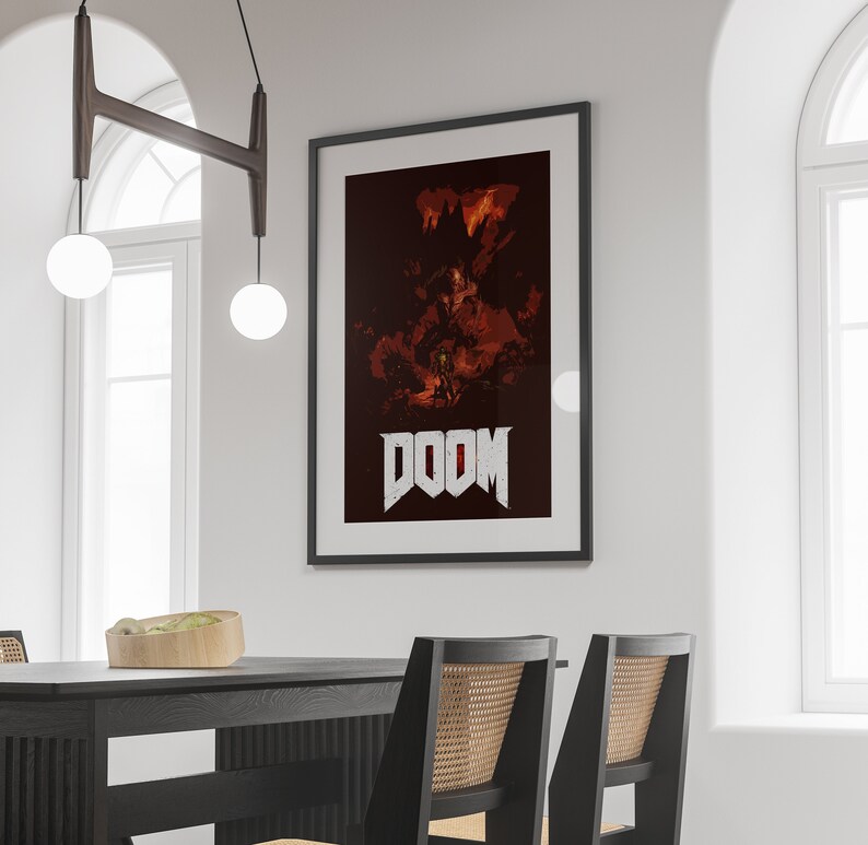 Doom Poster Doomguy Artwork Doom Prints Gaming Posters Video Game ...