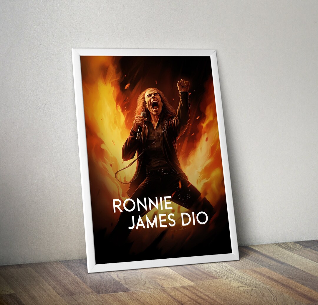 Ronnie James Dio Poster Print Artist Illustration Poster Artist Poster ...