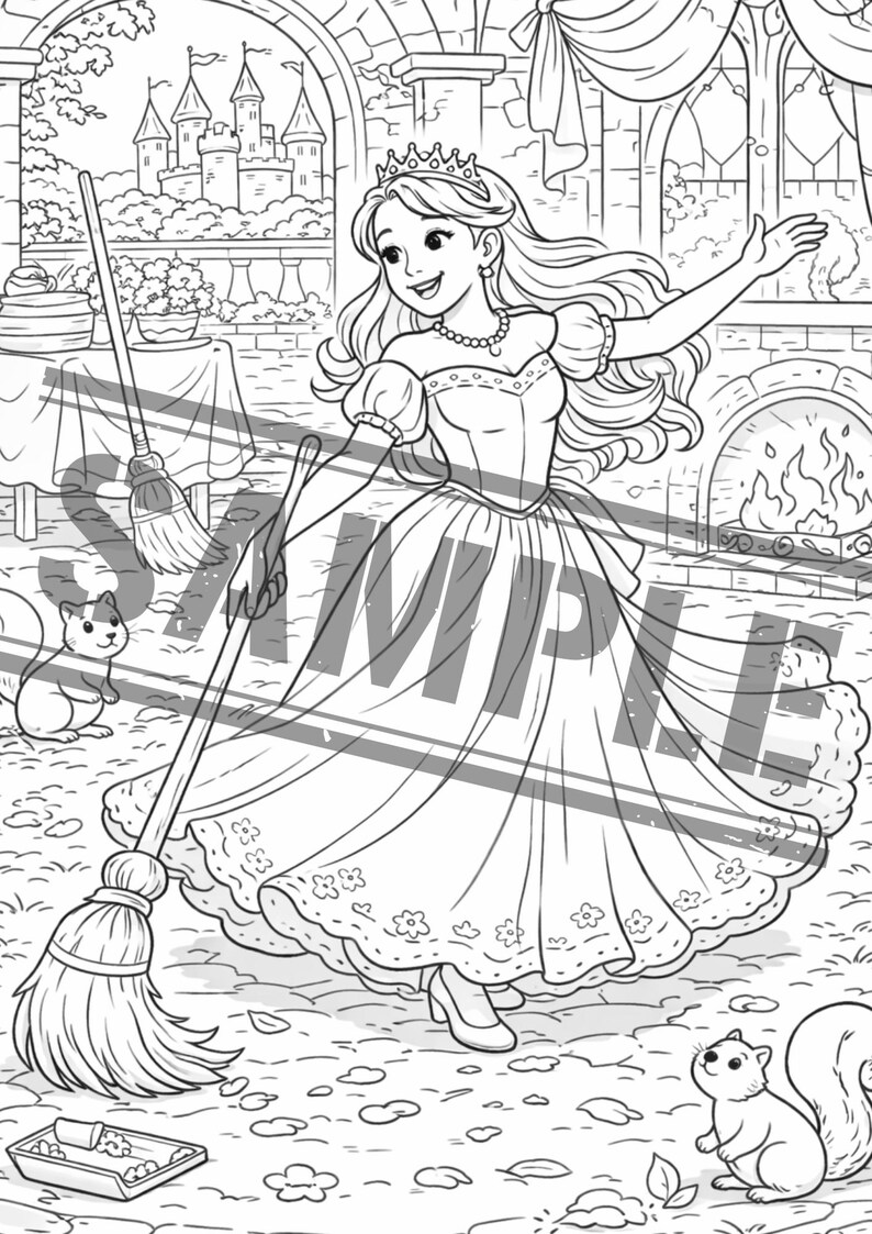 Royal Coloring Book - Printable 13 Page Princess and Prince Story From ...