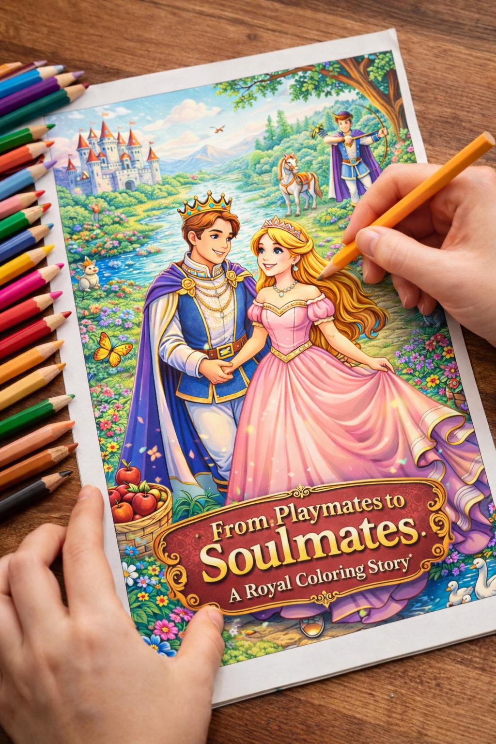 Royal Coloring Book - Printable 13 Page Princess and Prince Story From ...