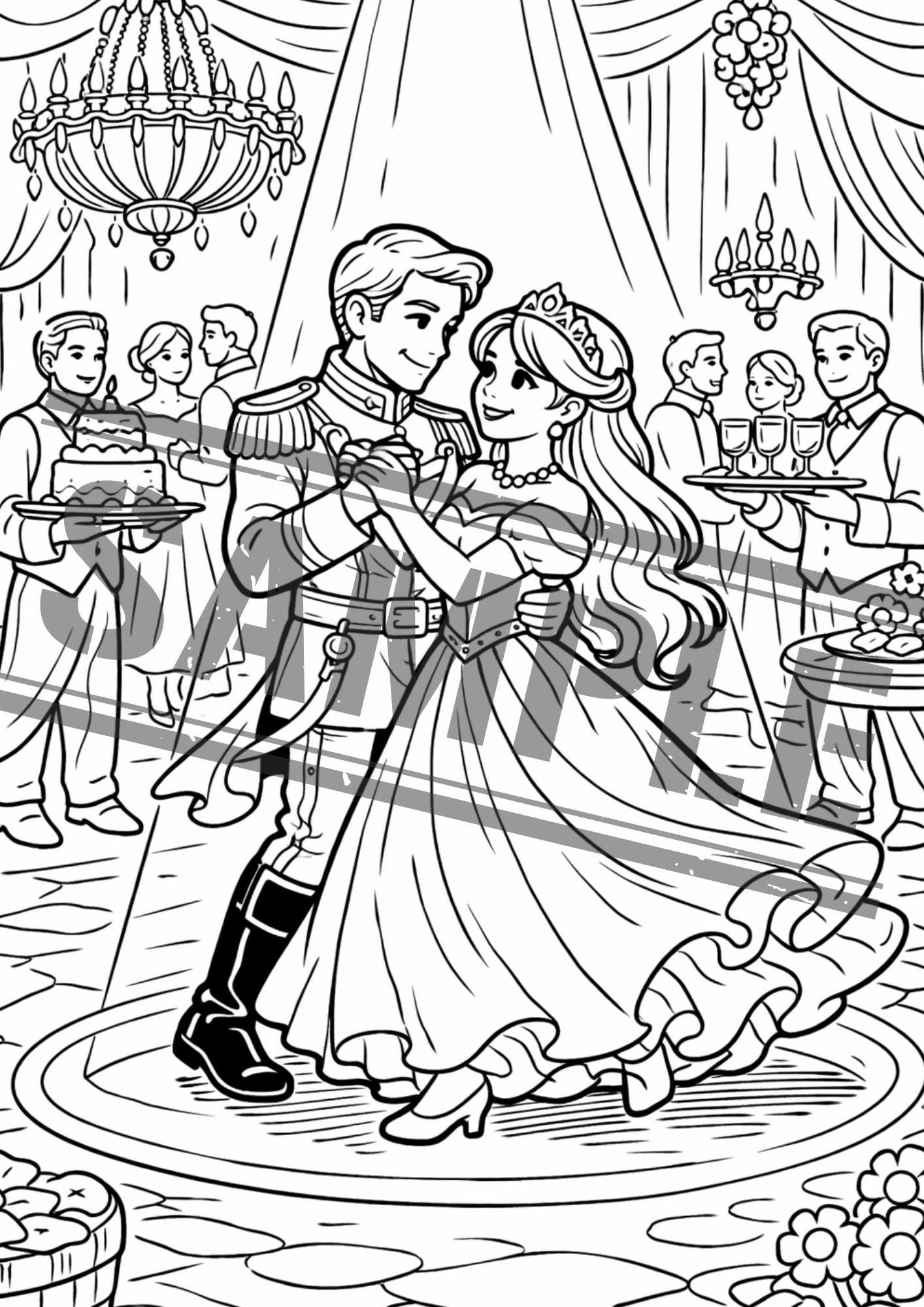 Royal Coloring Book - Printable 13 Page Princess and Prince Story From ...