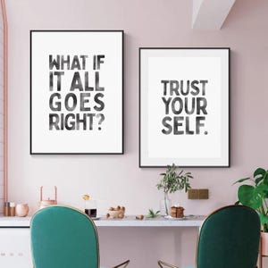 What If It All Goes Right Quote Print Uplifting Art Motivational Poster ...