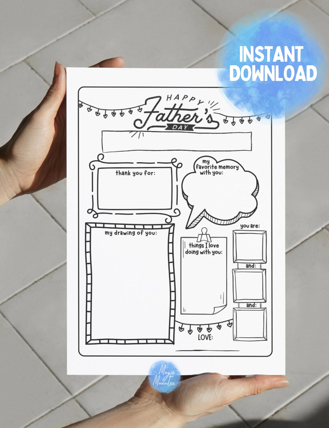 Father’s Day Printable Fill in Fathers Day Activity From Kids All About ...
