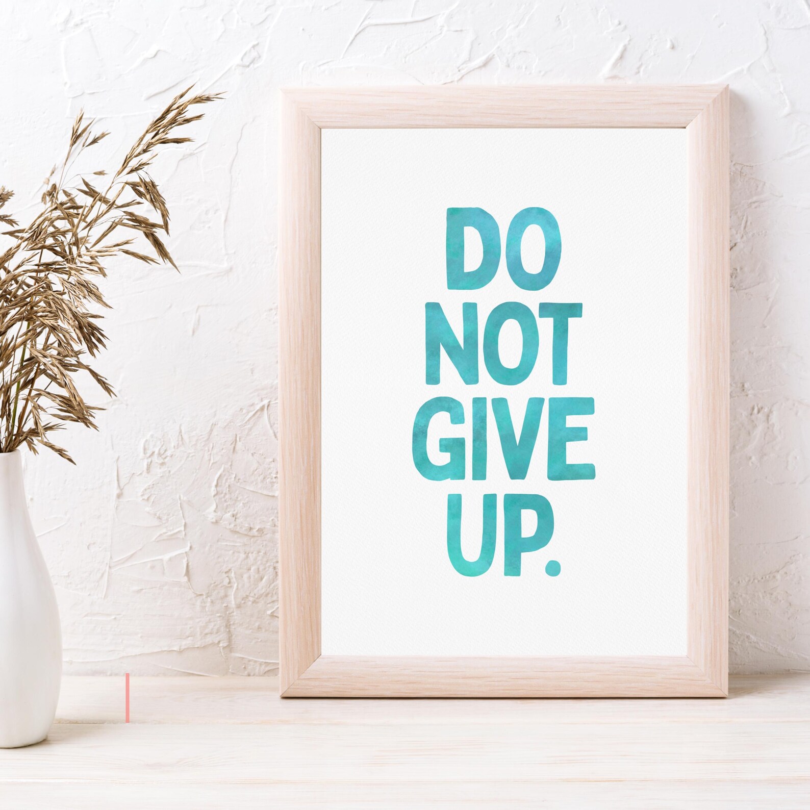 Do Not Give up Quote Motivational Print Uplifting Art Poster Green ...