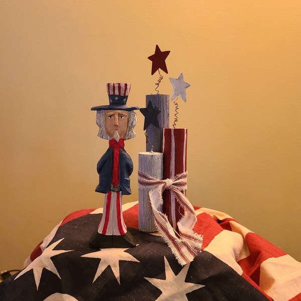Uncle Sam Figurine - Etsy