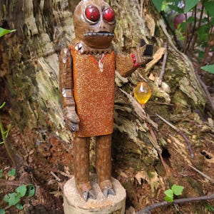 Enik Figurine, Vintage Land of the Lost, OOAK Wood Carving, Nostalgic ...