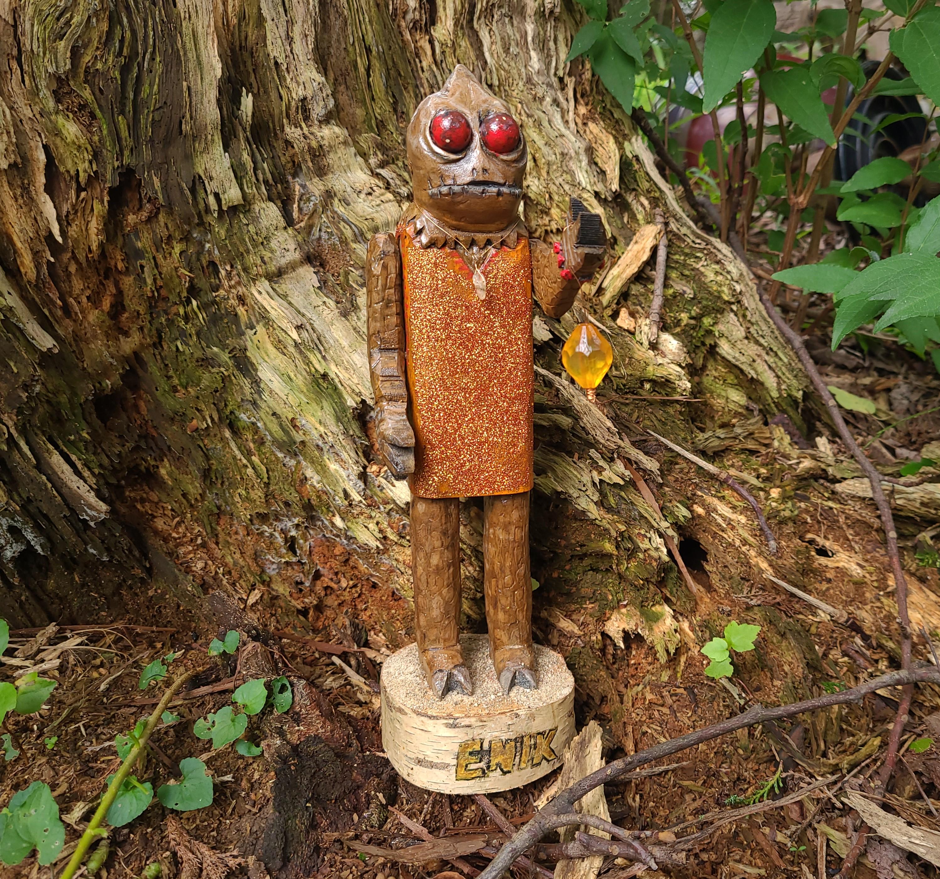 Enik Figurine, Vintage Land of the Lost, OOAK Wood Carving, Nostalgic ...