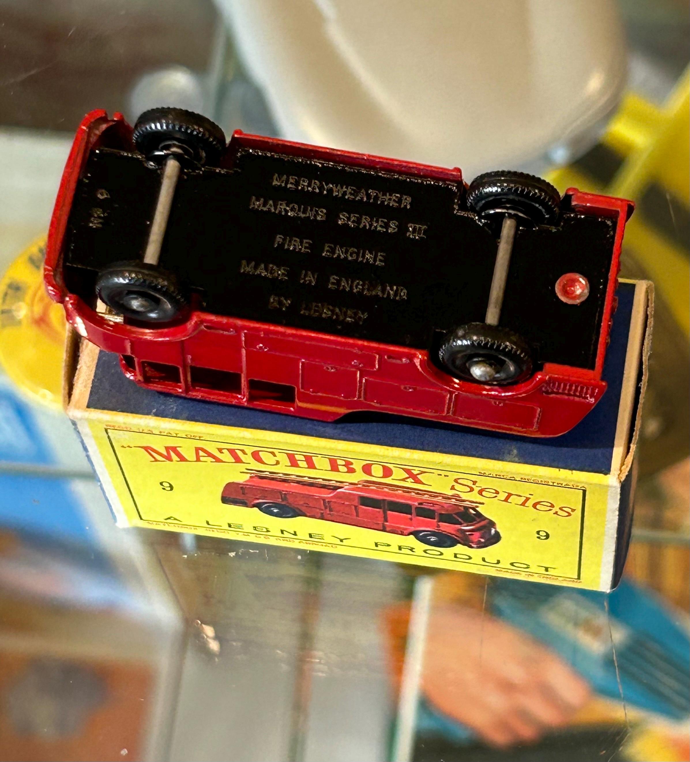 Lesney Matchbox No9 Merryweather Fire Engine Truck With Original Box ...