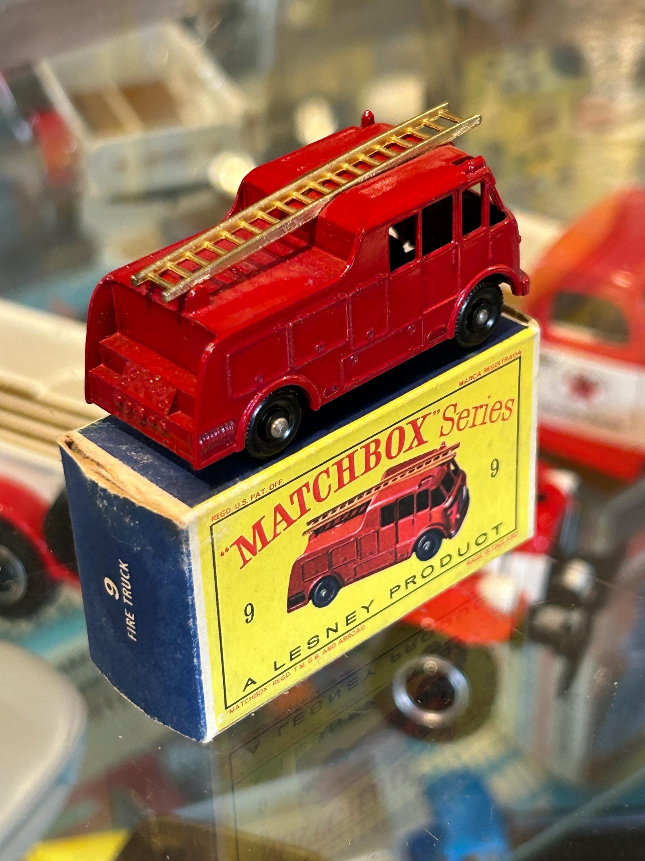 Lesney Matchbox No9 Merryweather Fire Engine Truck With Original Box ...