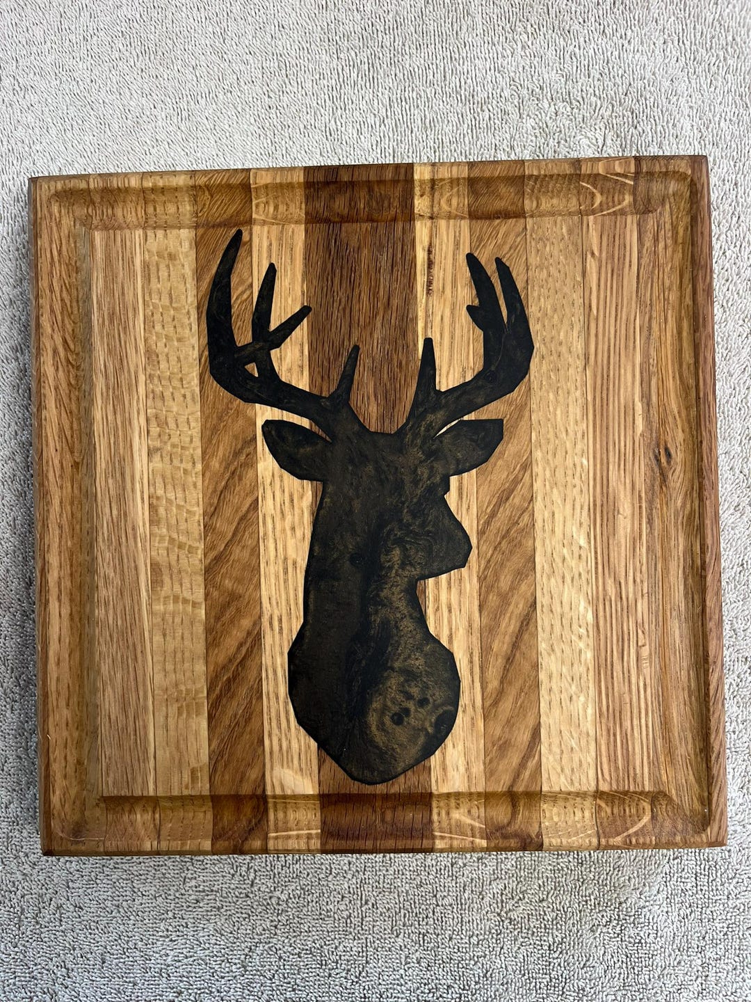 Deer Head Epoxy Inlaid Cutting Board - Etsy