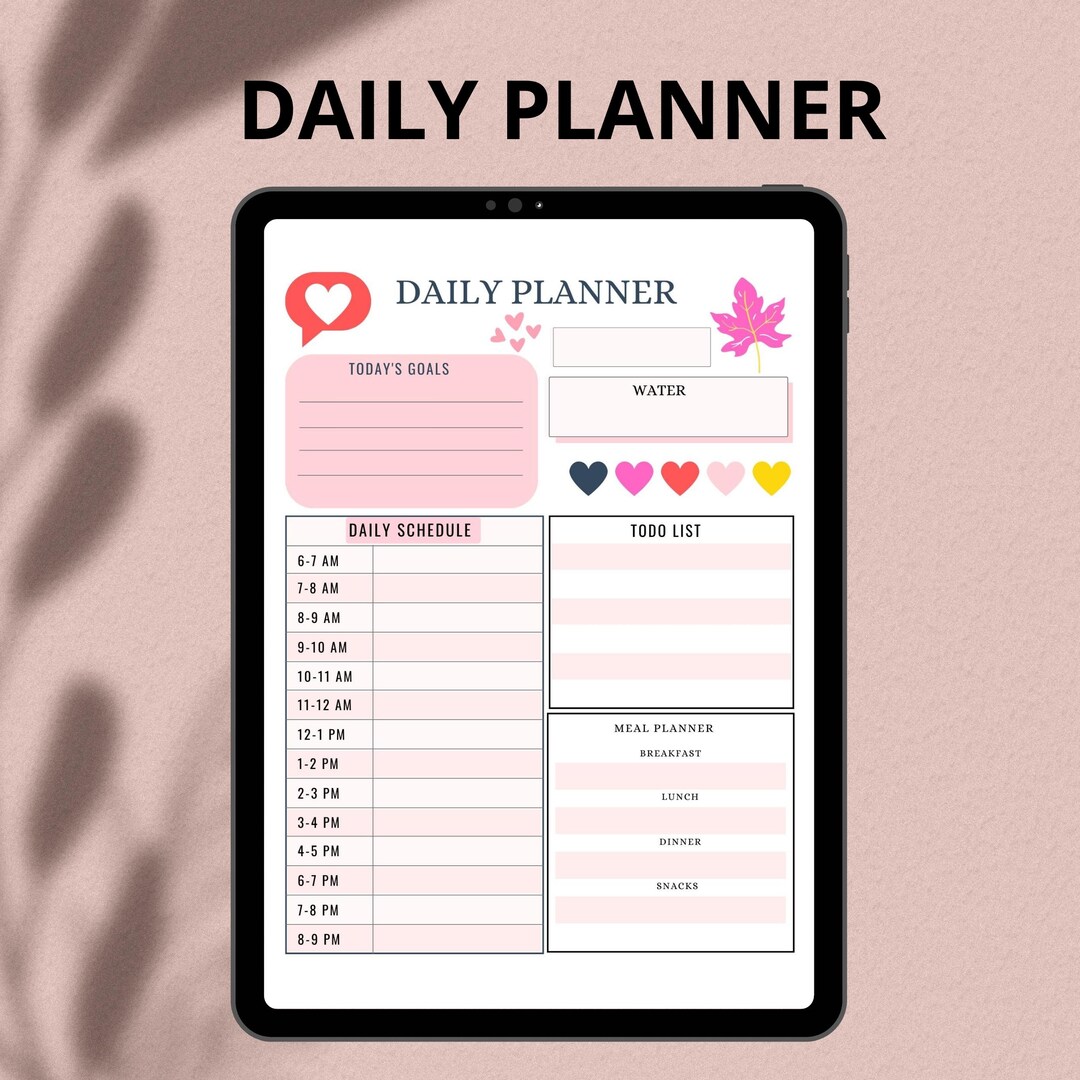 Minimalist Daily Planner Printable, Weekly & Monthly Planner ...