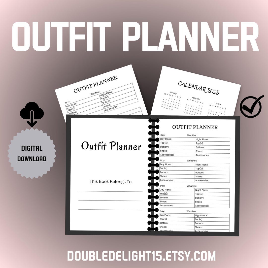 Outfit Planner | Printable PDF & Canva Template | Plan Your Wardrobe ...