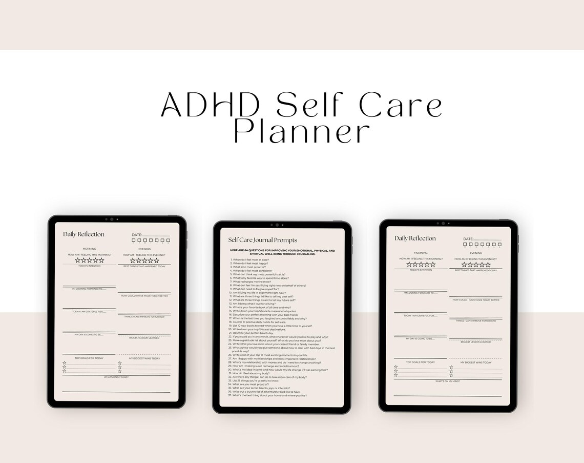 ADHD Self Care Planner - Etsy