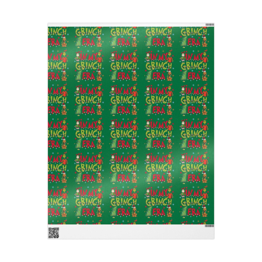 Grinch Wrapping Paper, Christmas Gift Wrap, Holiday Present Decoration ...