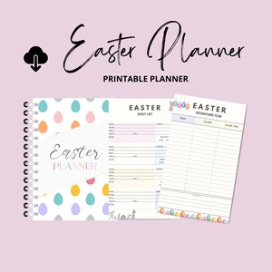 Easter Planner Printable Planner Template Basket & Egg Hunt Planner Easter Party Organizer ...