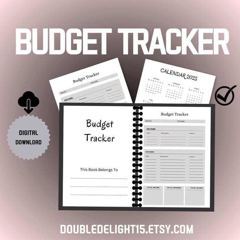 Budget Tracker | Printable PDF & Canva Template | Personal Finance ...