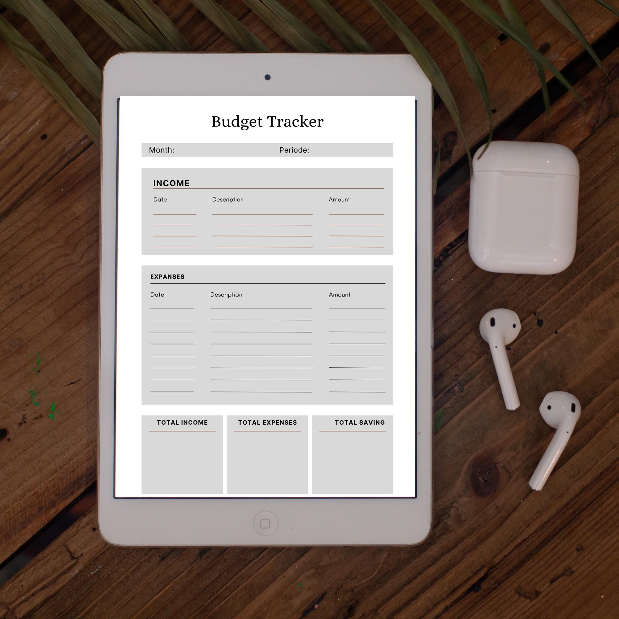 Budget Tracker | Printable PDF & Canva Template | Personal Finance ...