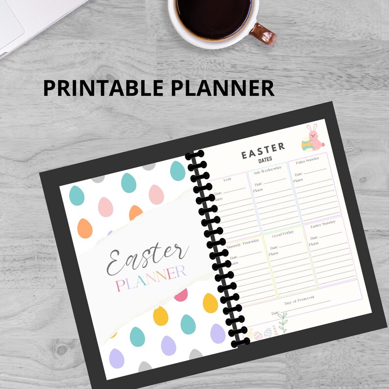 Easter Planner Printable Planner Template Basket & Egg Hunt Planner ...