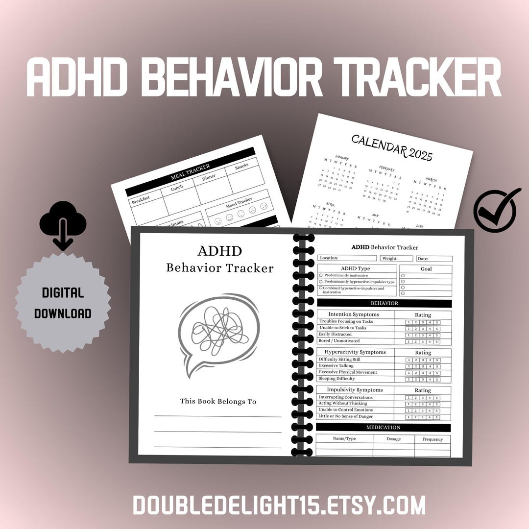 ADHD Behavior Tracker | Printable PDF & Canva Template | Digital Log ...