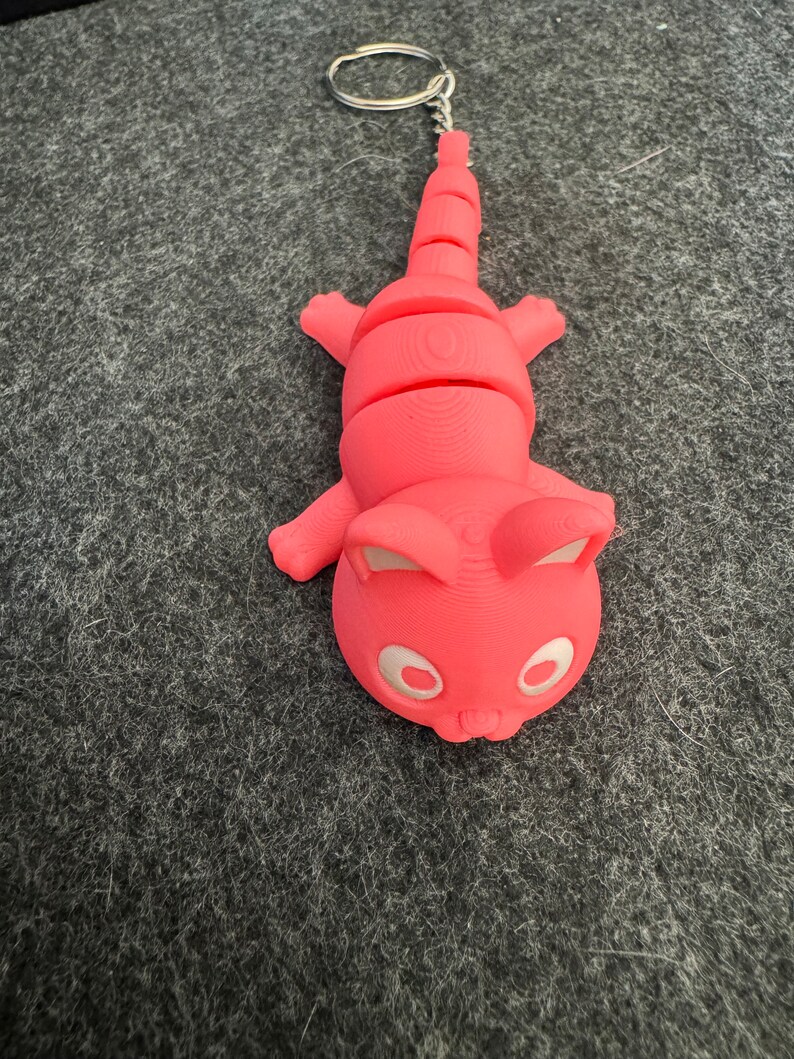 3D Printed Cat Keychain - Etsy