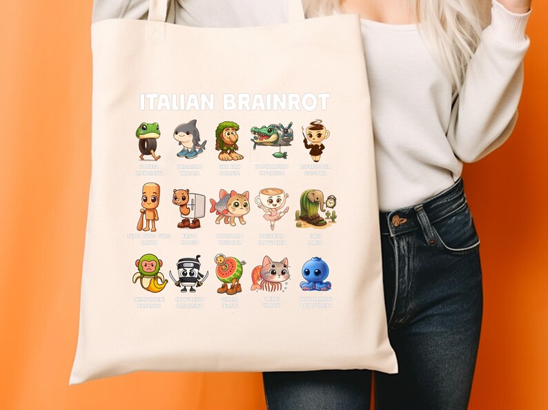 Italian Brainrot Meme Characters Cute for Kids Men Women Trend T-shirt ...