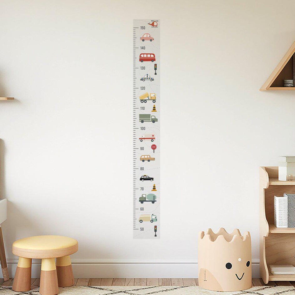 Transport Vehicles Height Chart Nursery Wall Stickers - Etsy