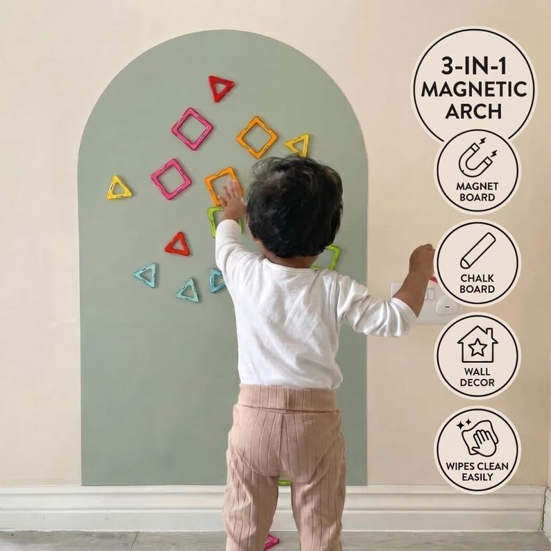 Removable Magnetic Arch Chalk Board Wall Sticker - Etsy