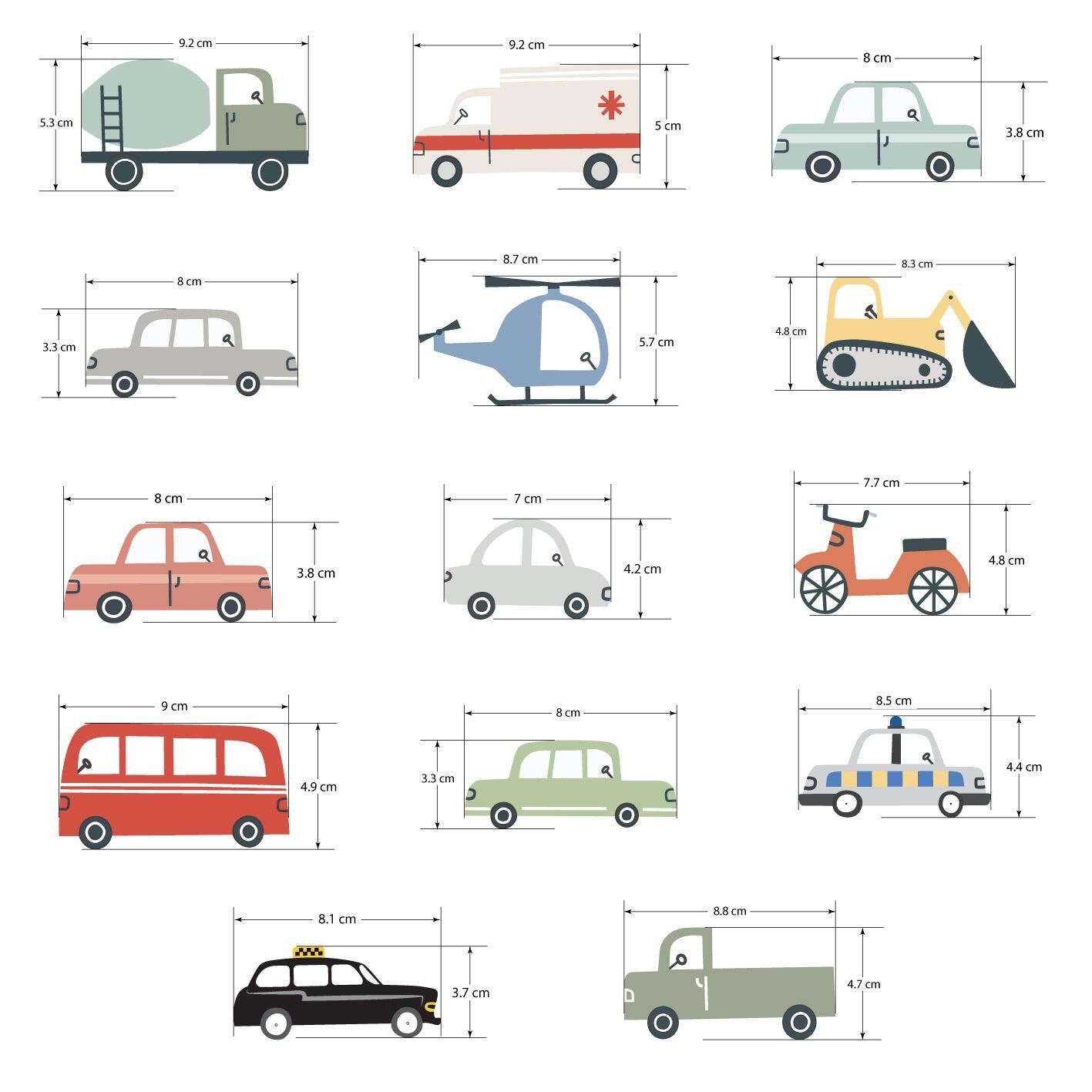 Mini Transport Vehicles Nursery Wall Stickers (fabric) - Etsy