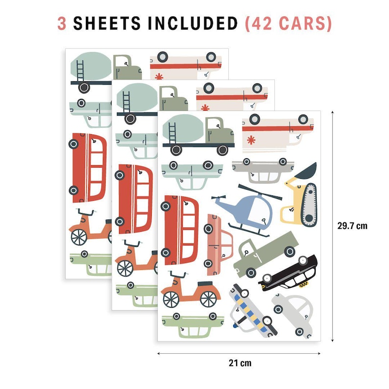 Mini Transport Vehicles Nursery Wall Stickers (fabric) - Etsy UK