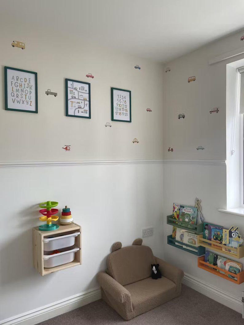 Mini Transport Vehicles Nursery Wall Stickers (fabric) - Etsy UK