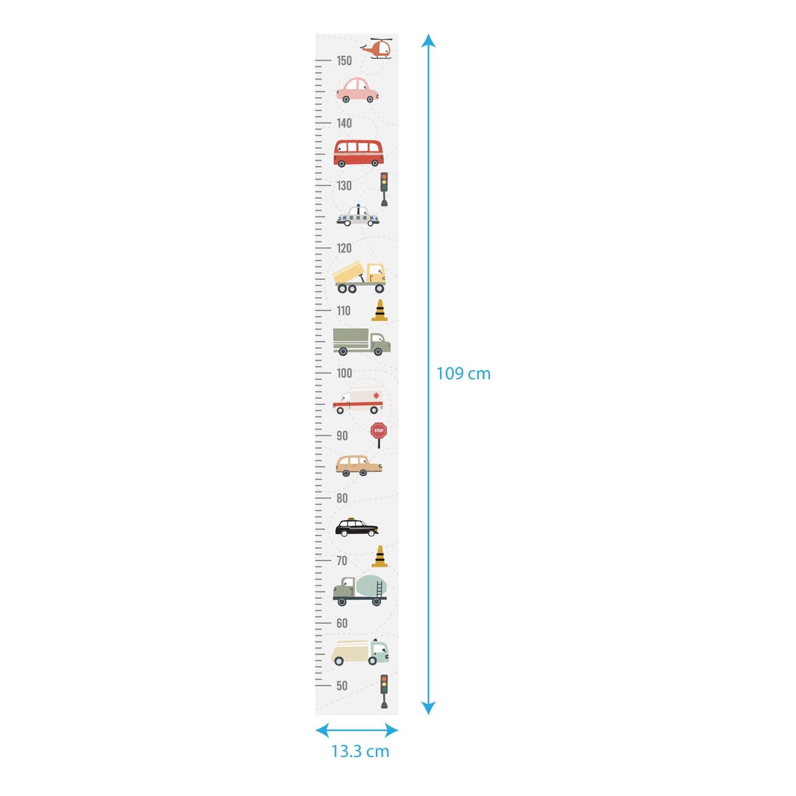 Transport Vehicles Height Chart Nursery Wall Stickers - Etsy