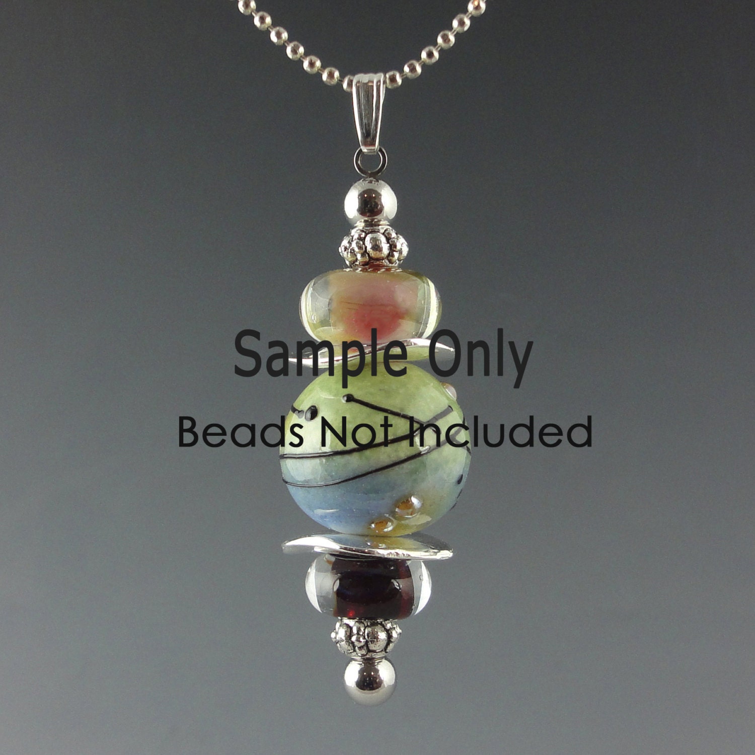 2" Beadable Pendant Bar, 2" Convertible Interchangeable DIY Stainless ...