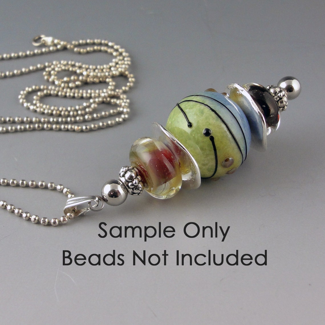 1" Beadable Pendant Bar, 1" Convertible Interchangeable DIY Stainless ...