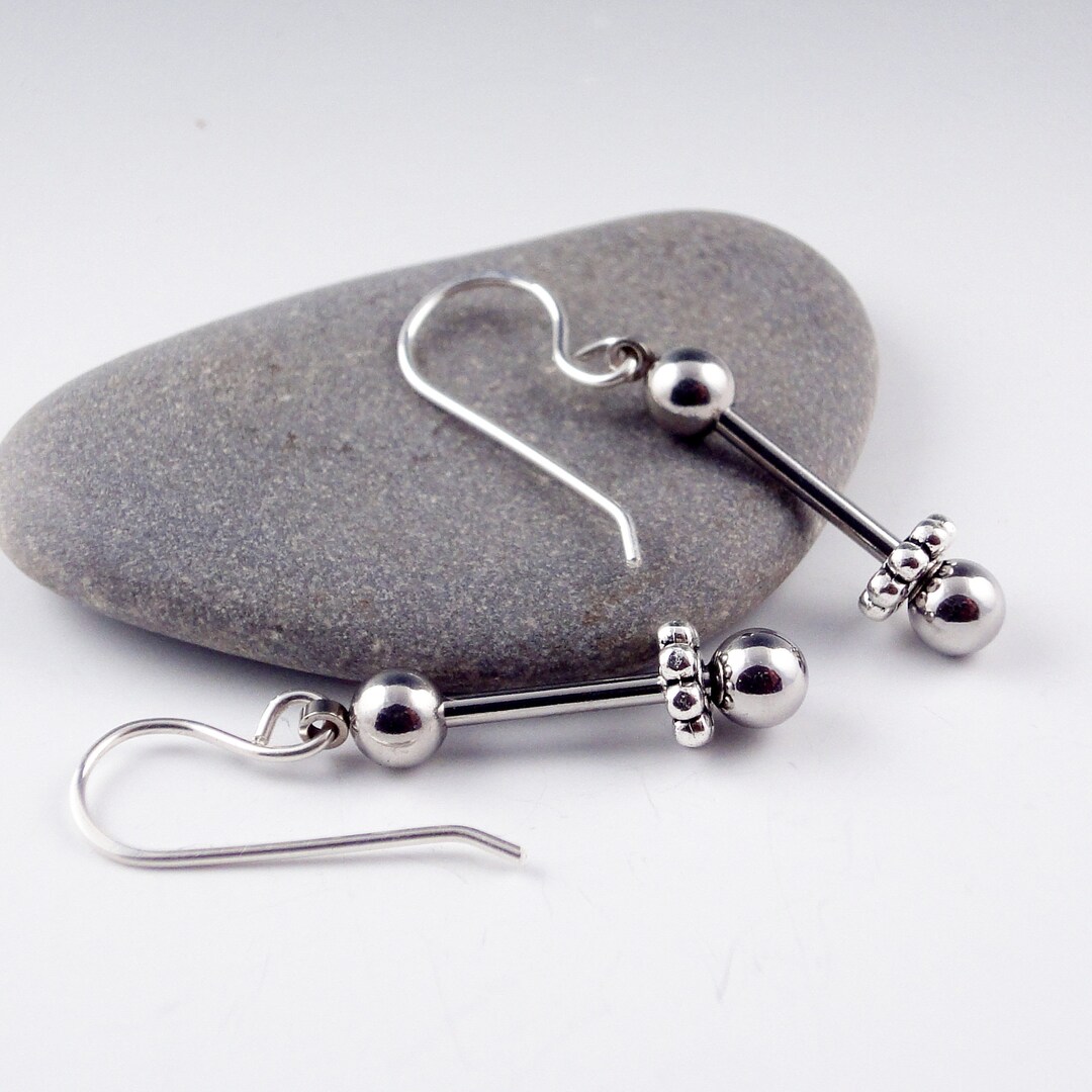 1/2" Beadable Earring Bead Bar Set, .5" Convertible Interchangeable DIY ...