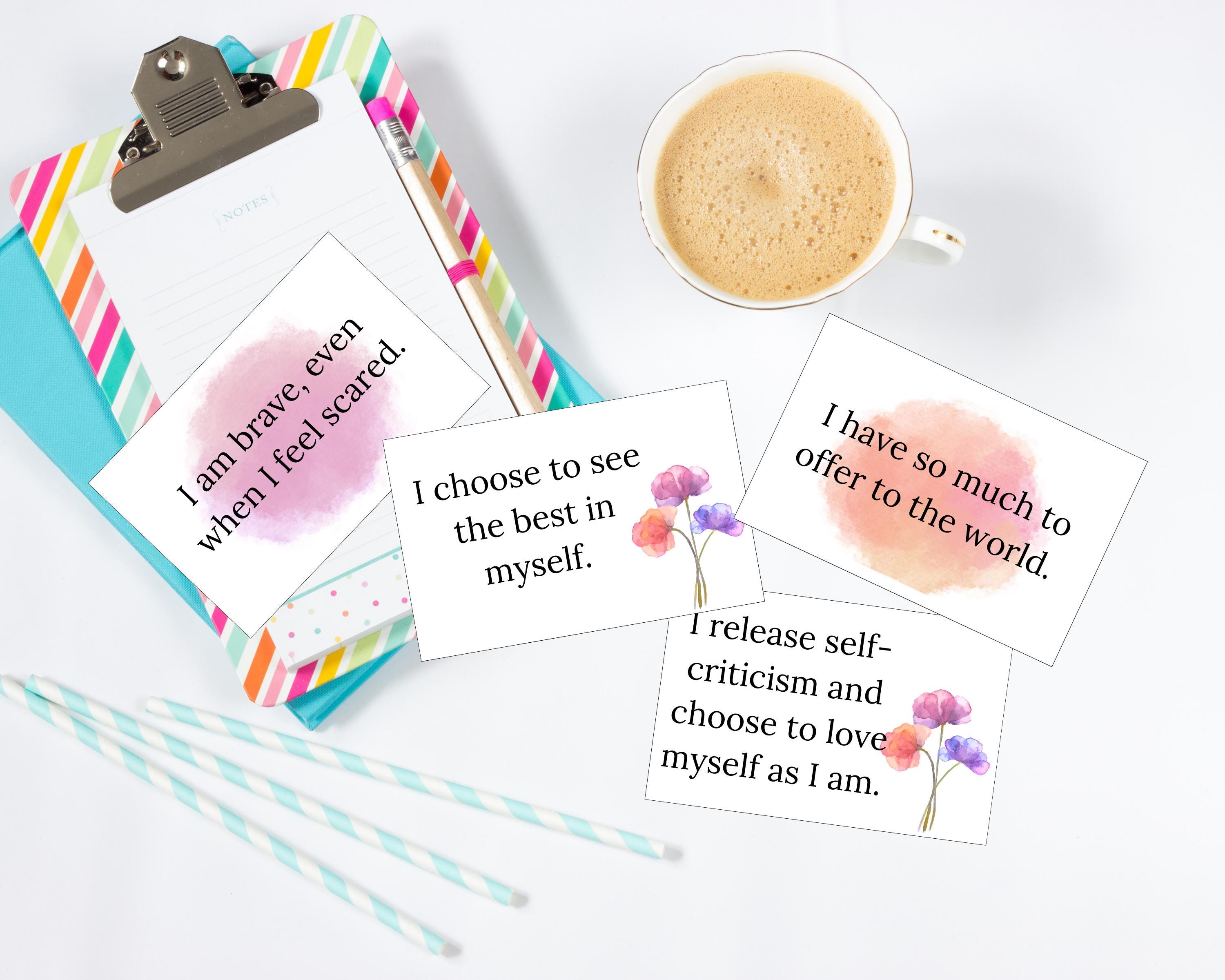 Affirmation Cards for Self Esteem, Printable Positive Daily ...