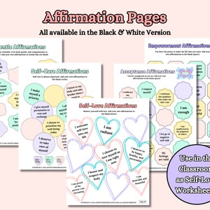 Self-love Activity Book Printable, Coloring Pages, Word Games, Adult ...