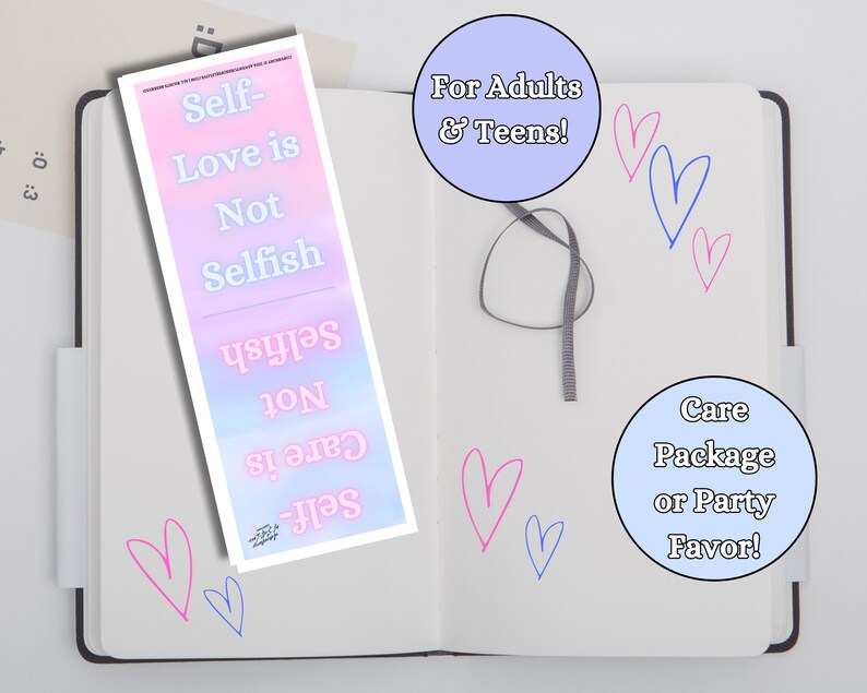 Self-love Printable Bookmarks | Bookmark for Women and Mom, Book Lover ...