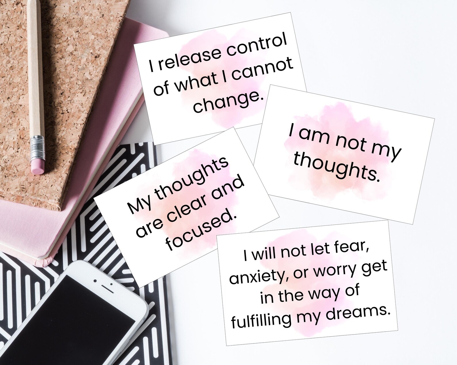 Affirmation Cards for Anxiety, Printable Positive Daily Affirmations ...