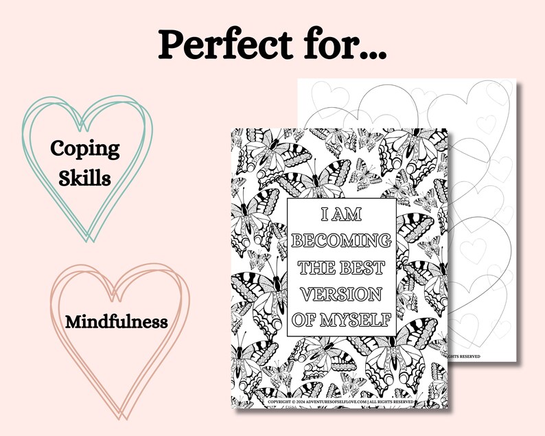 Self-love Coloring Pages, Printable, Affirmation Coloring, for Adults ...