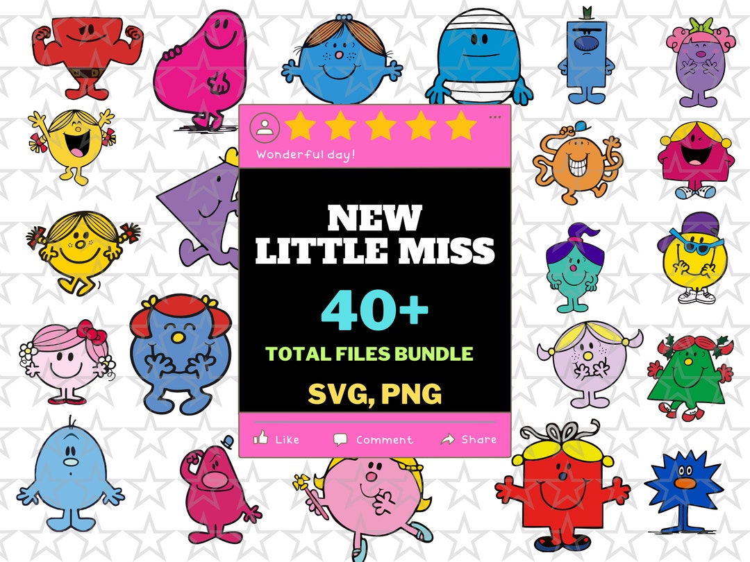 Little Miss Svg Bundle Cartoon Svg Bundle Little Miss Princess Png, Svg ...