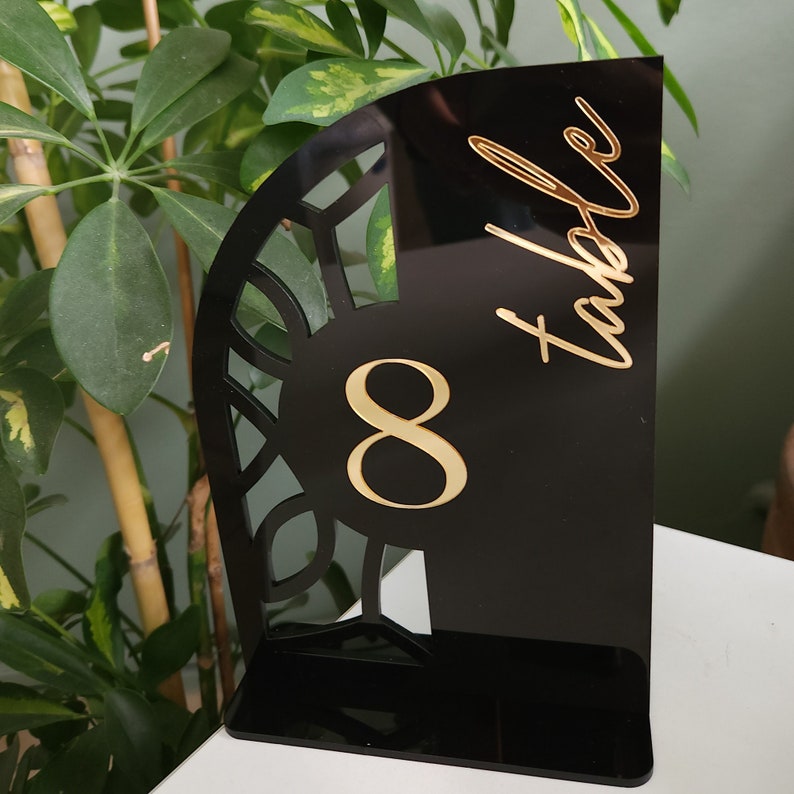 Elegantly Designed Acrylic Table Numbers for Your Weddings White, Black ...