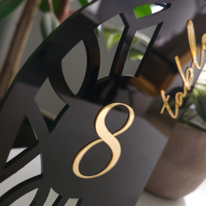 Elegantly Designed Acrylic Table Numbers for Your Weddings White, Black ...