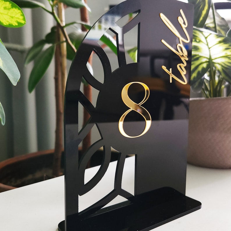 Elegantly Designed Acrylic Table Numbers for Your Weddings White, Black ...