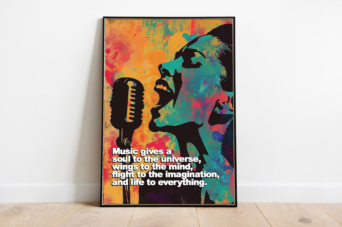 Printable Music Motivation Poster: Soul to the Universe - Etsy