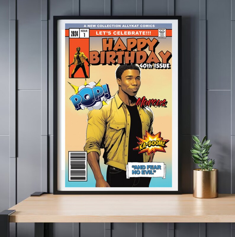 Personalized Comic Book Cover Style Poster - Etsy