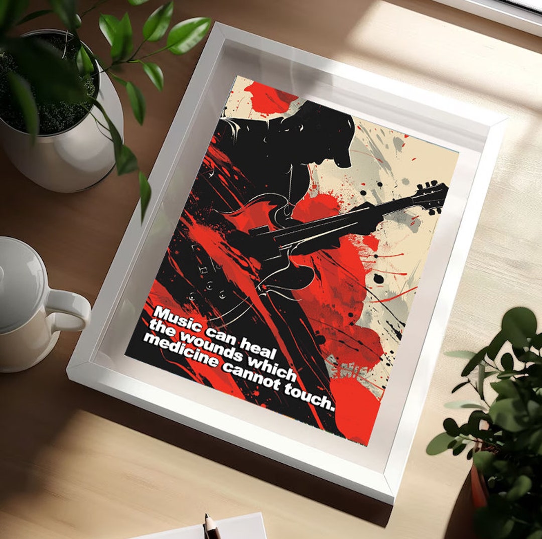 Printable Music Motivation Poster: Heal the Wounds - Etsy